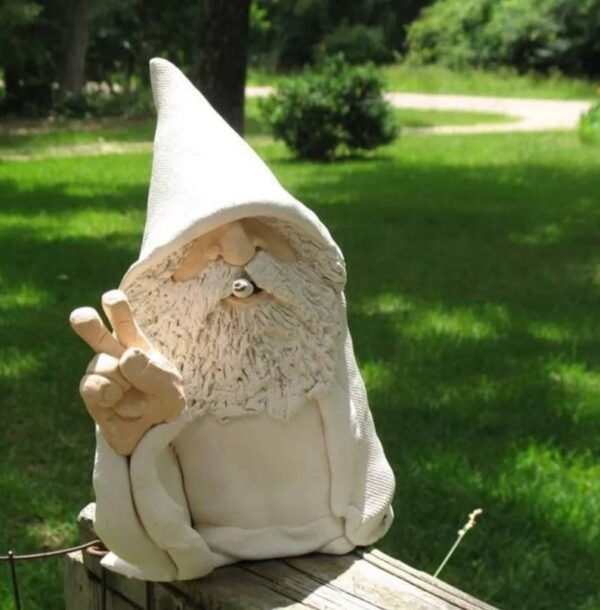 Garden White Peace Gnome, Perfect As A Christmas Gift.