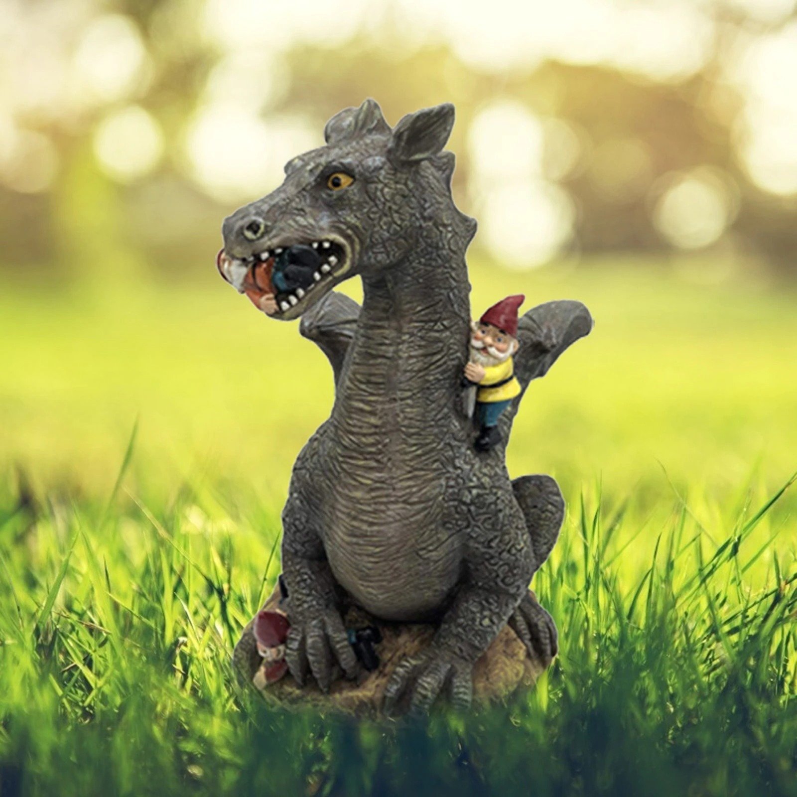 Dragon Eating Gnomes Garden - The Gnome Shop.