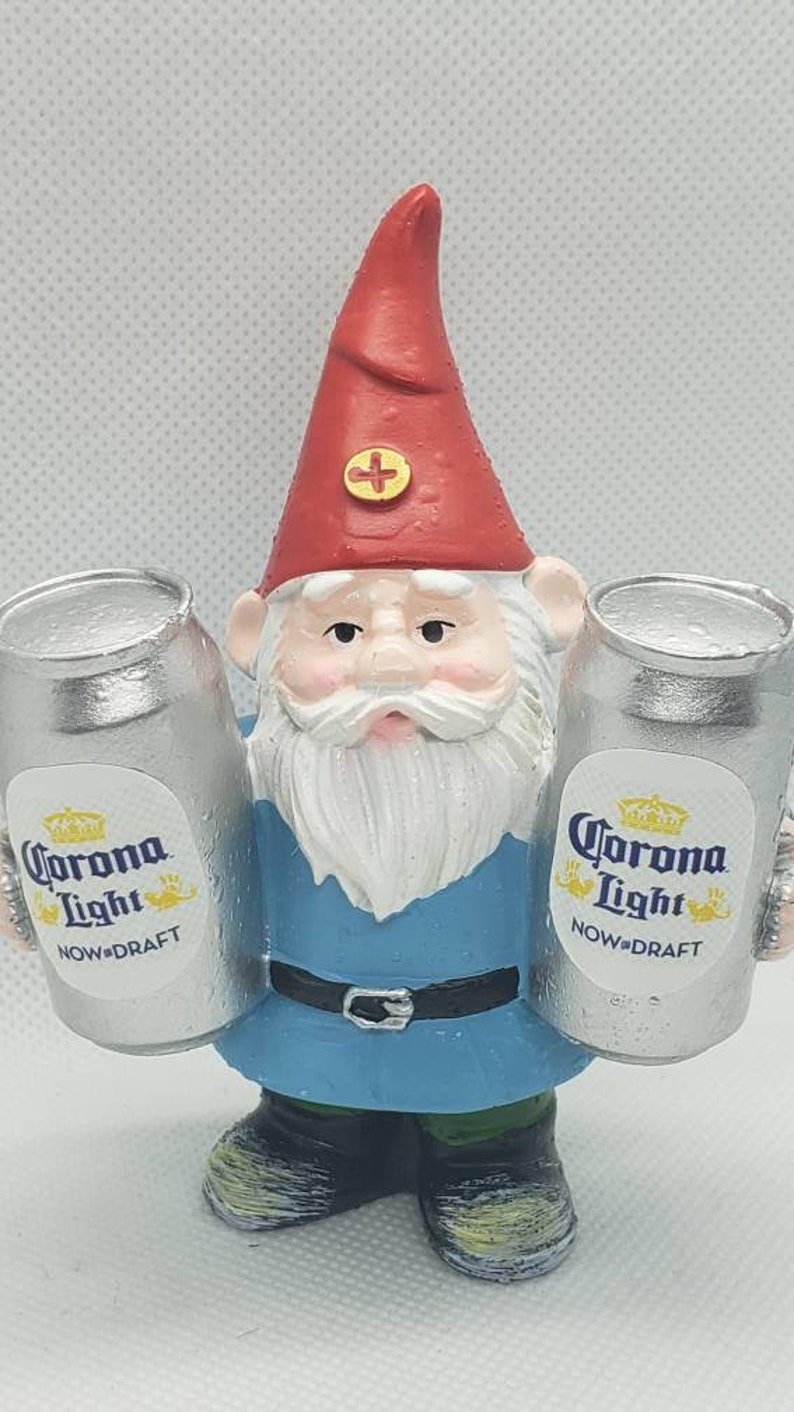 Beer Garden Gnomes - Garden Gnome Drinking Beer
