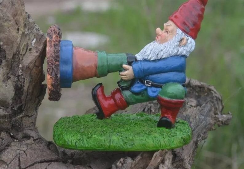 Gnome Stuck in Tree - The Gnome Shop