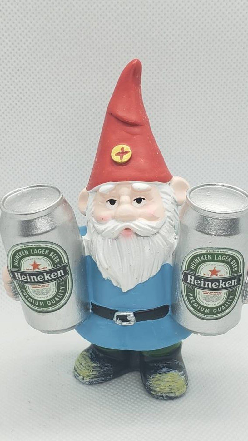 Beer Garden Gnomes - Garden Gnome Drinking Beer