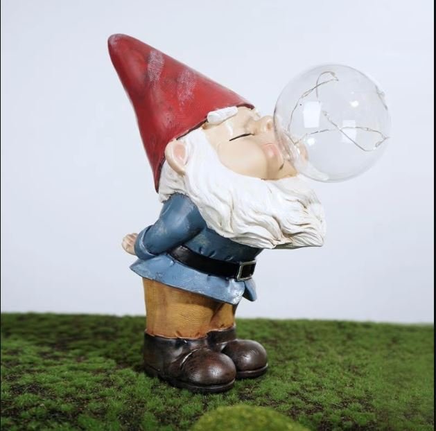 Garden Gnome Blowing a bubble - The Gnome Shop