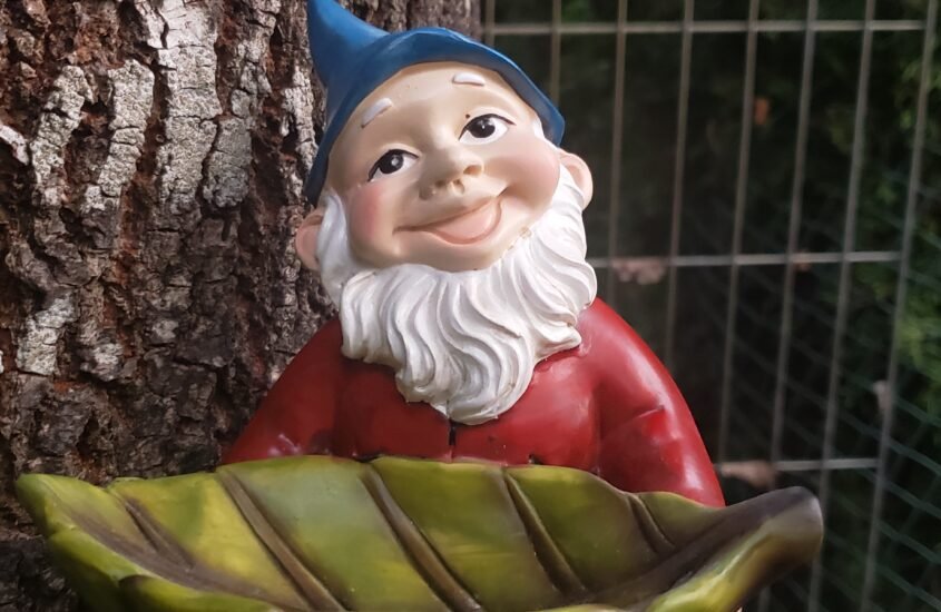 Garden Gnome Bird Feeder on Branch - The Gnome Shop