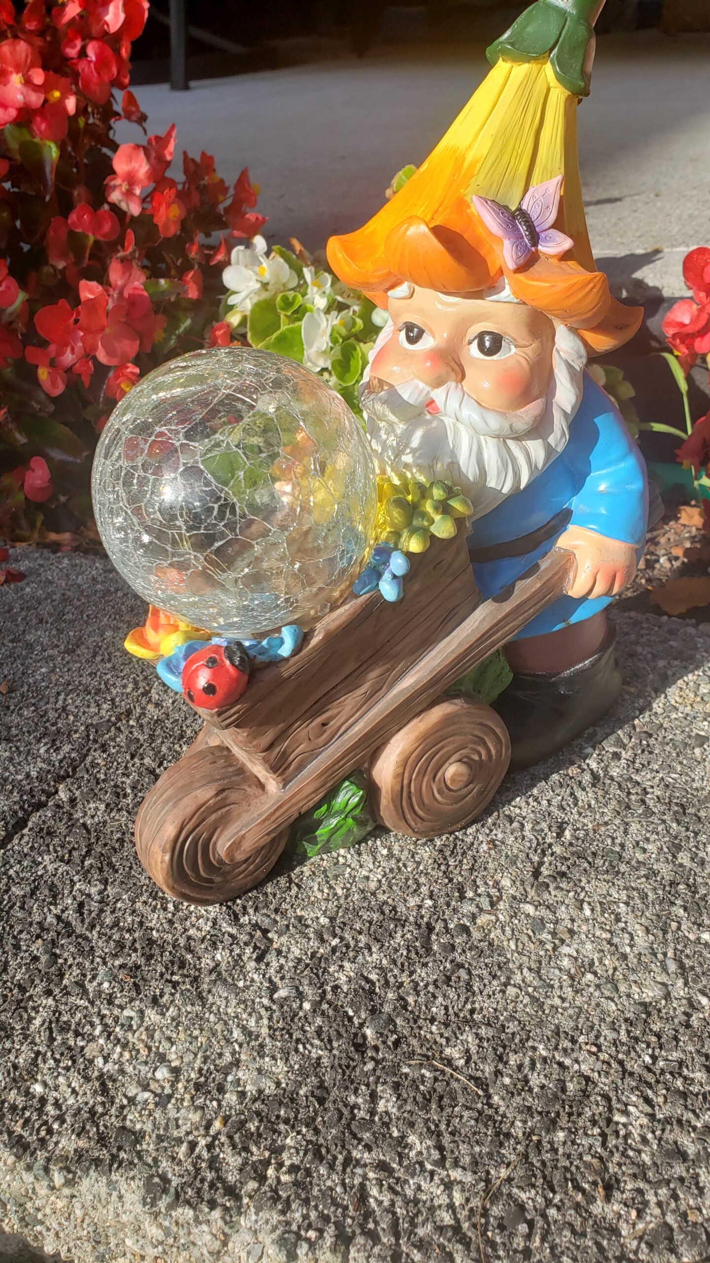 Large Gnome pushing Wheelbarrow - The Gnome Shop
