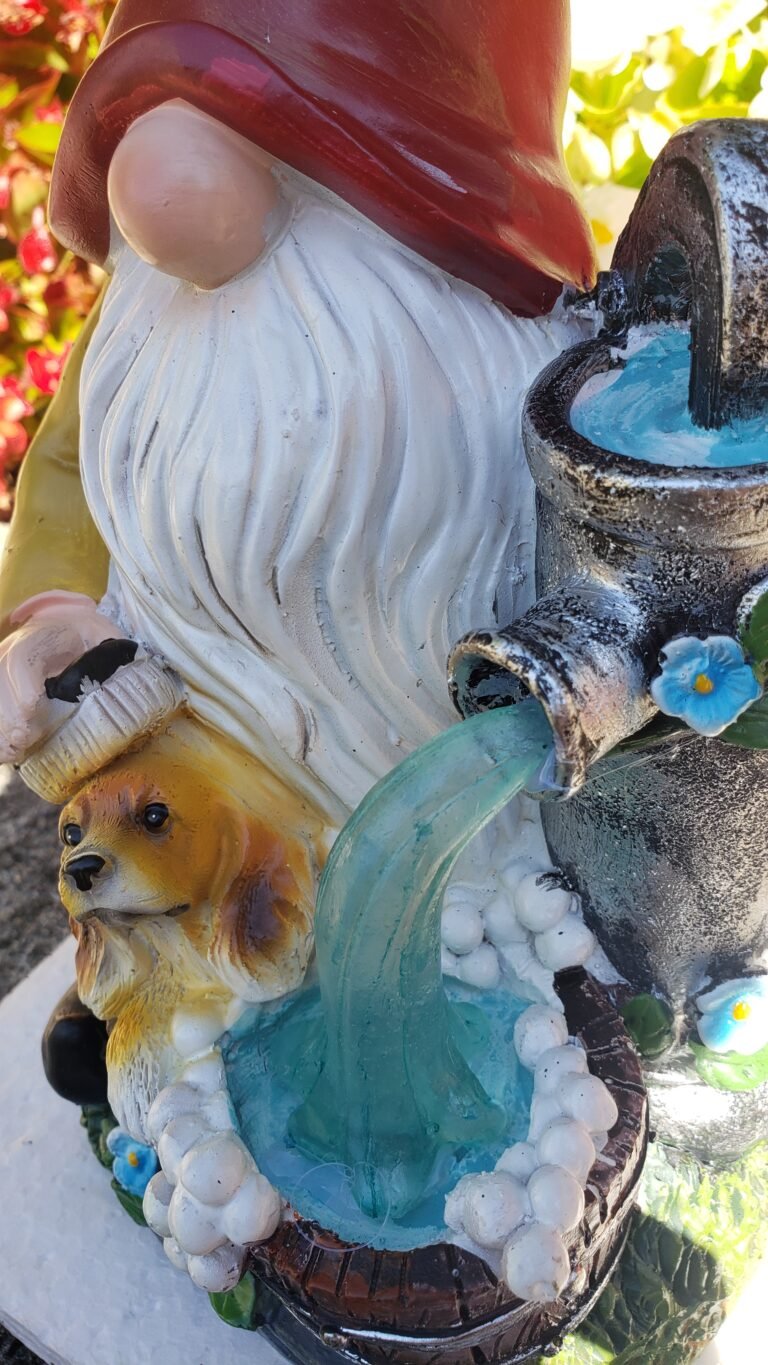 Large Garden Gnome with Dog - The Gnome Shop